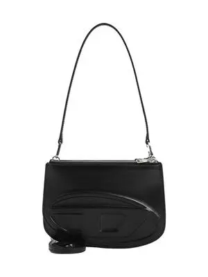 DIESEL® 1 Dr Twin Leather Shoulder Bag - Black