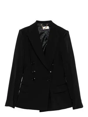 Elisabetta Franchi Double-breasted Jacket - Black