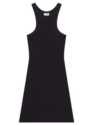 COURREGES Scuba Cotton Mini Dress - Black