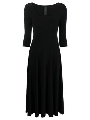 Norma Kamali Flared Midi Dress - Black