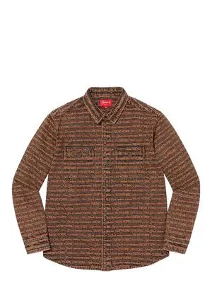Supreme Multi Type Jacquard Denim Shirt - Brown