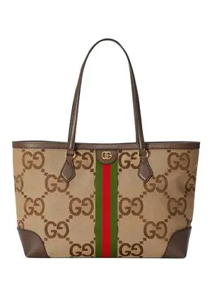 Gucci Ophidia Jumbo Gg Medium Tote - Brown