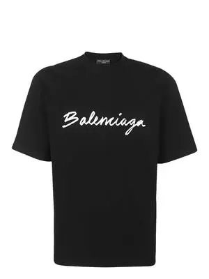 Balenciaga Medium Fit T-shirt /white - Black