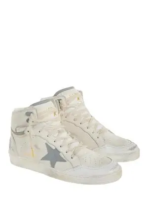 GOLDEN GOOSE Sky-star High-top Sneakers - White/ Silver Blue/ Beige