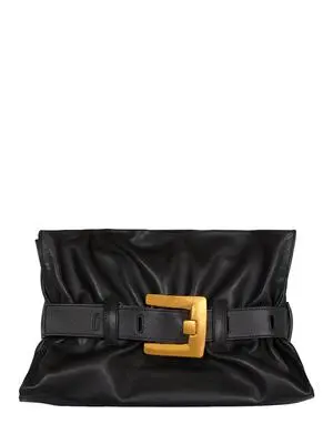 Balmain Anthem Medium Leather Tote - Black