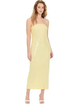 Endless Rose Strapless Sequin Maxi Dress - Butter