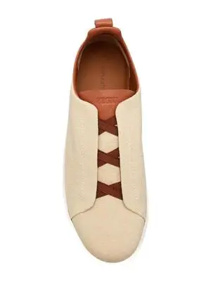 Zegna Triple Stitch™ Slip-on Sneakers - Mdblue