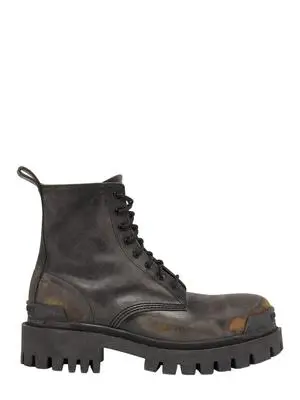 Balenciaga Strike Lace-up Boots - 1020 Black/brown