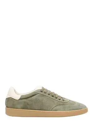 STUART WEITZMAN Banner Suede Low-top Sneakers - Sage/white Bianco