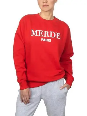 DEPARTURE Merde Sweatshirt - Red