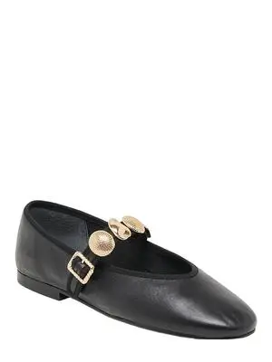 Dolce Vita Relan Embellished Flats - Black Leather
