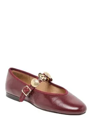 Dolce Vita Relan Embellished Flats - Oxblood Leather