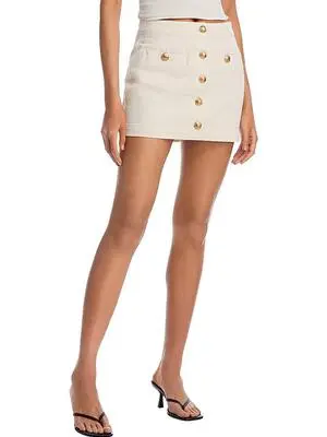 Blanknyc Button Front Mini Skirt - Sugar Coated