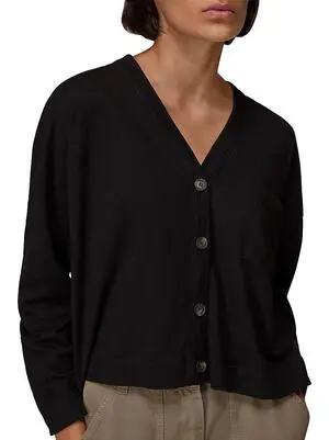 Whistles Drop Shoulder Cardigan - Black