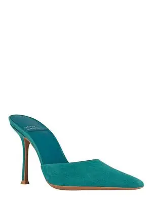 Jeffrey Campbell Robyn Mule Pumps Turquoise Suede