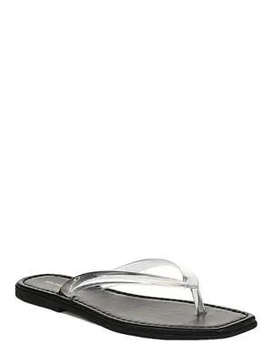 Veronica Beard Clea Jelly Thong Sandals - Clear