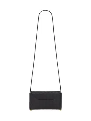 Bottega Veneta Solstice Phone Pouch In Black - Black & Muse Brass