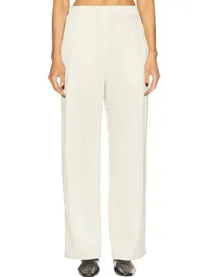 LESET Barb Pleated High Waist Pant - Creme