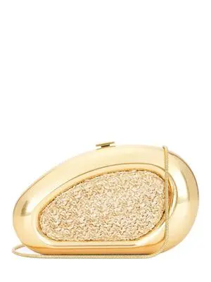 SIMKHAI SIMKHAI Luna Raffia Oval Clutch