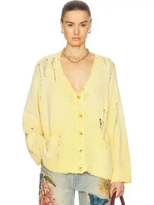 R13 Boyfriend Cardigan - Yellow