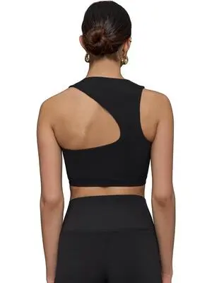 Carbon38 Open Back Bra In Melt Black
