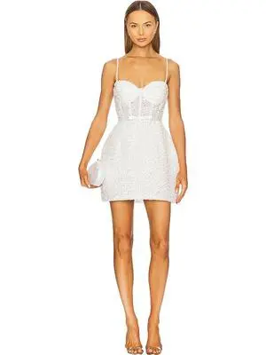 NADINE MERABI Tulip Mini Dress - White