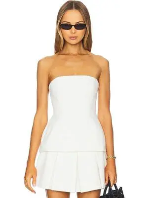 Bardot Helenia Longline Strapless Top - Orchid White