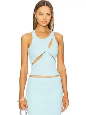 MOTHER OF ALL Ariel Rib Top - Turquoise