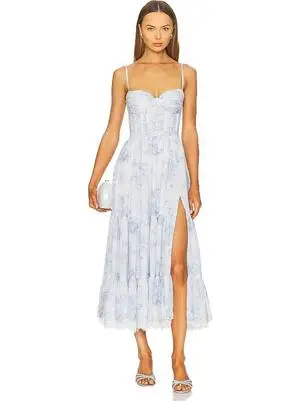 V. CHAPMAN Lara Gown - Blue Tapestry Rose