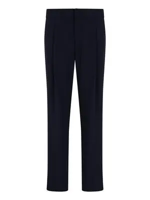 Giorgio Armani Single-pleat Trousers - Navy_blue