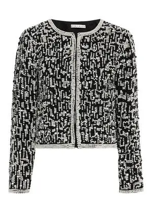 Alice + Olivia Kidman Faux Pearl-embellished Jacket - Black