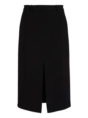 Theory Crepe Midi Pencil Skirt - Black