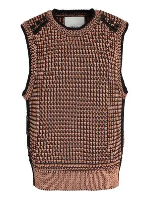 3.1 Phillip Lim Two-tone Knitted Vest - Light Brown