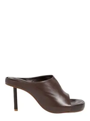Jacquemus Nuvola Leather Mules - Chocolate