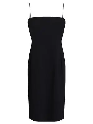 Alice + Olivia Ada Satin-trimmed Crepe Dress - Black