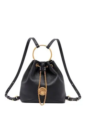 Chloé CHLOÉ Small Bracelet Backpack In Grained Leather Eggshell