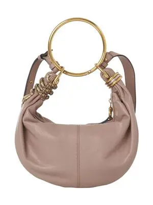 Chloé Chloé Small Bracelet Hobo Bag In Grained Leather Pink