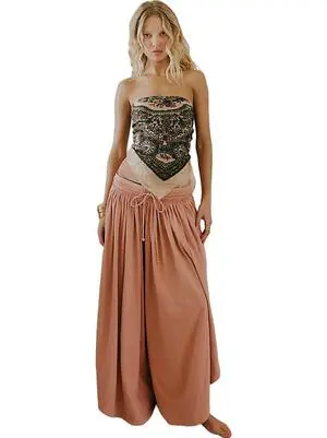 Free People Ultra Wide-Leg Pants Aged Terracotta