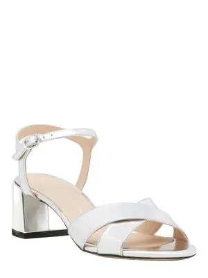 STUART WEITZMAN Dayna Ankle Strap Sandal - Silver