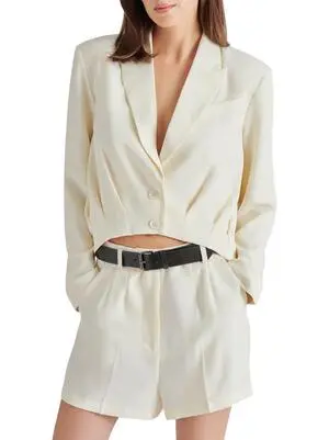 Steve Madden Lowena Crop Blazer - Marshmallow
