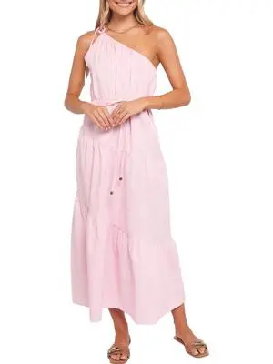 PETAL & PUP Hilde One-shoulder Maxi Dress - Pink