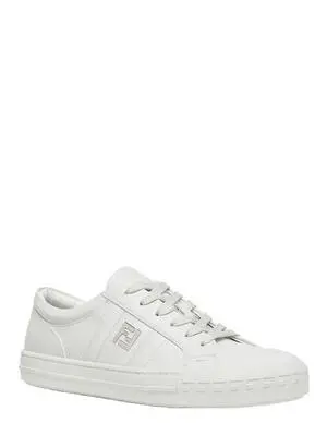 Fendi Domino Leather Sneakers - F06o6 Bianco Uomo