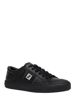 Fendi Domino Leather Sneakers - F0qa1 Nero