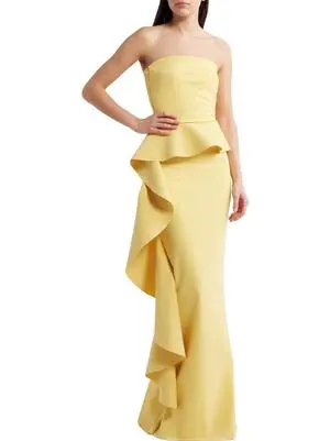 Chiara Boni La Petite Robe Chiara Boni La Petite Robe Eliska Strapless Gown Soleil