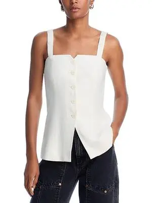 Derek Lam 10 Crosby Nova Vest Top - Blanc De Blanc