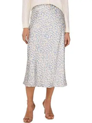 Vince Camuto Bias Pull On Midi Skirt - Lake Breeze