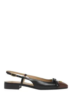 Valentino Garavani Slingback Ballerina Pumps - Nero/coffee