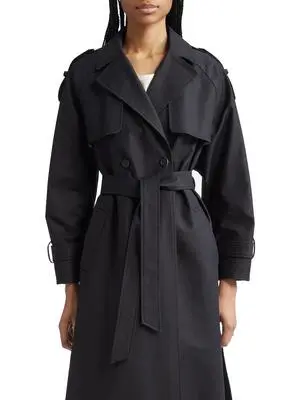 PARTOW PARTOW Rory Belted Compact Cotton Trench Coat