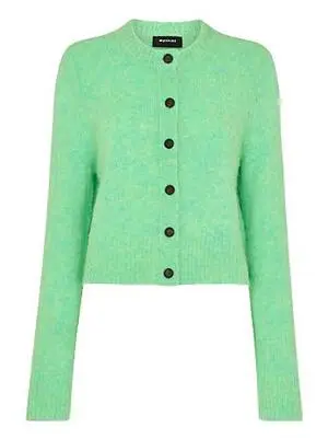 Whistles Crew-neck Alpaca-blend Cardigan - Green