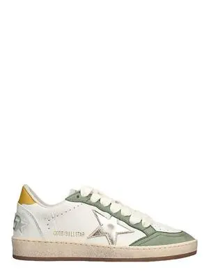GOLDEN GOOSE Ballstar Leather Low-top Sneakers - Green Comb